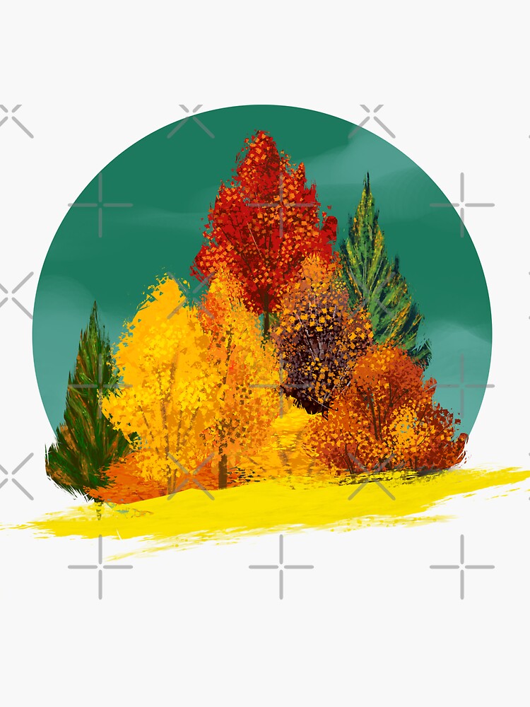 "Peak Fall Foliage" Sticker for Sale by LeDung | Redbubble