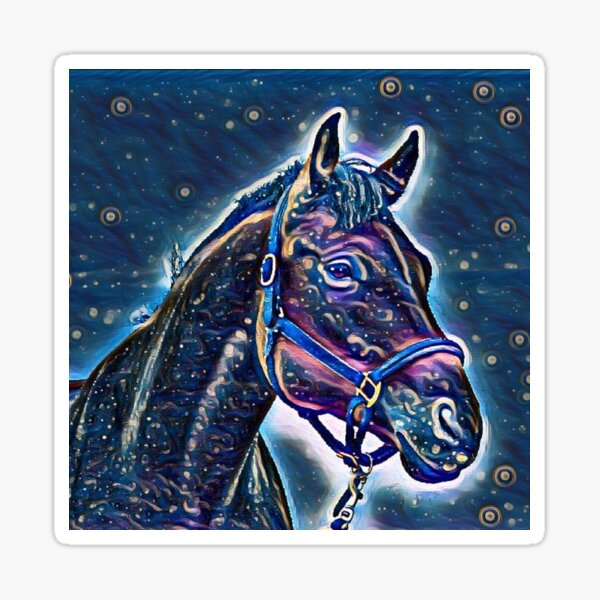 "HORSE PORTRAIT" Sticker for Sale by KatisDesign | Redbubble