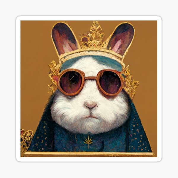"King Bun Bun Edit" Sticker for Sale by Alienchild | Redbubble