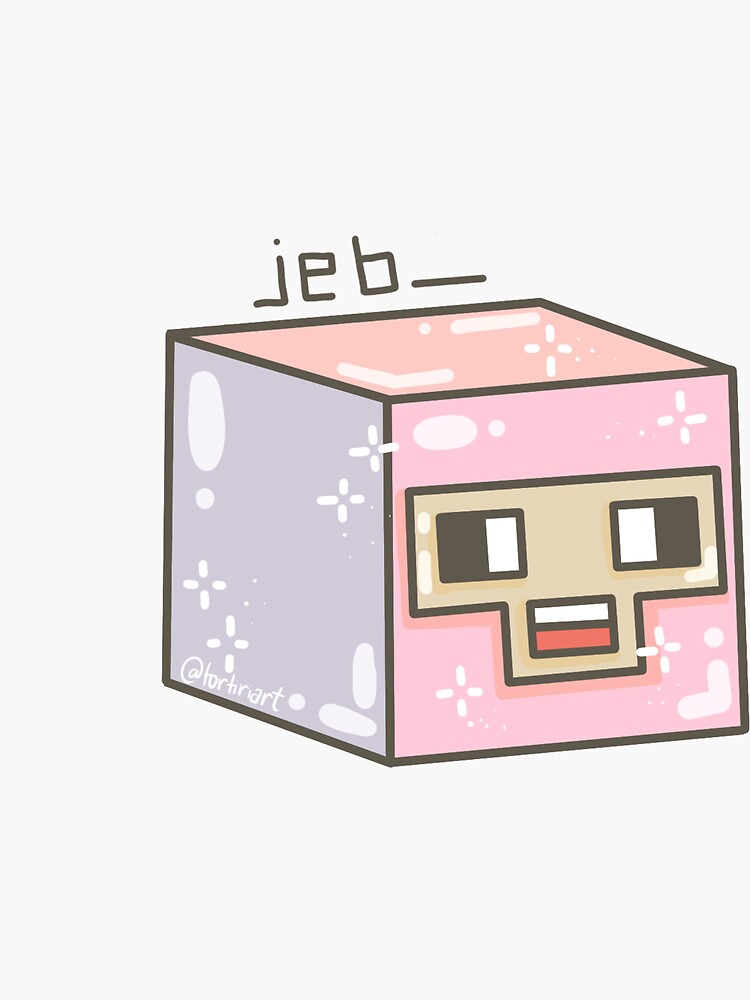"_jeb the Minecraft Sheep" Sticker for Sale by PlanetHarajuku | Redbubble