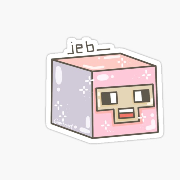 "_jeb the Minecraft Sheep" Sticker for Sale by PlanetHarajuku | Redbubble