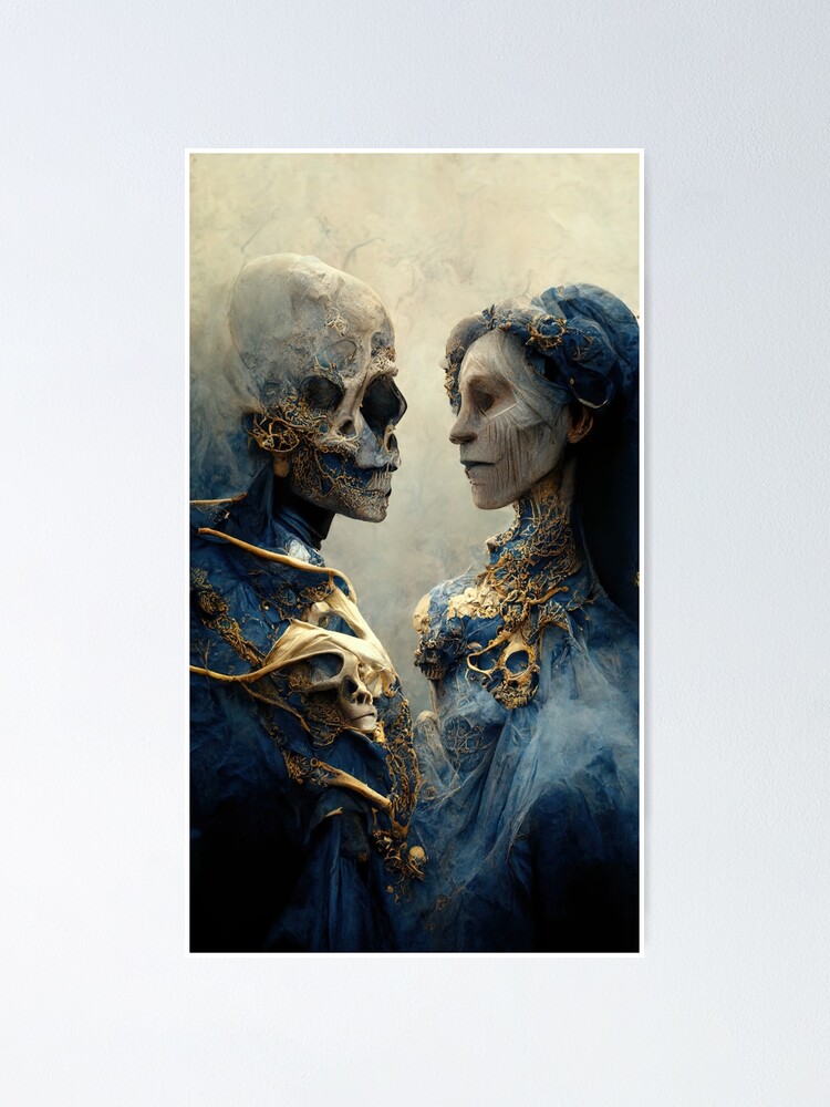 "Royal Skeleton Couple" Poster for Sale by Klents | Redbubble
