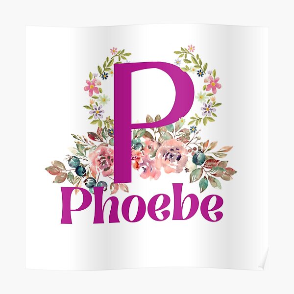 "Phoebe name in graphics with flowers" Poster for Sale by artofhowes ...