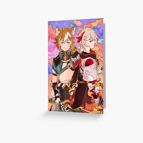 "Genshin Impact Gorou and Kazuha " Greeting Card for Sale by ...