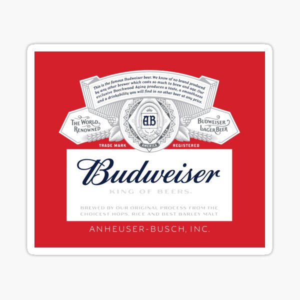 Budweiser Stickers | Redbubble