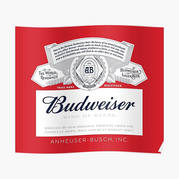 Budweiser Posters | Redbubble