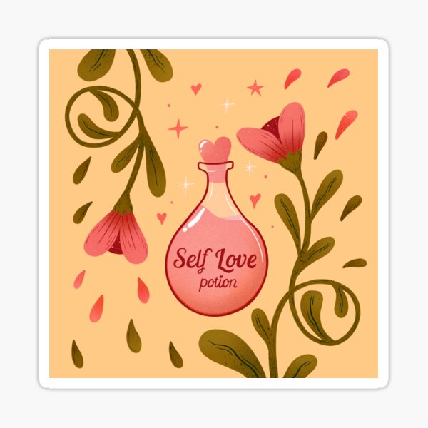 "Self Love potion" Sticker for Sale by WeirdyTales | Redbubble