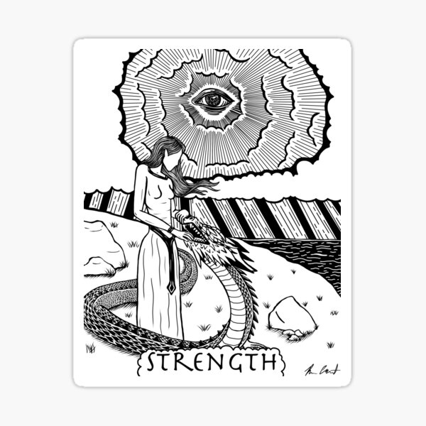 "Strength" Sticker for Sale by ArtofRein | Redbubble