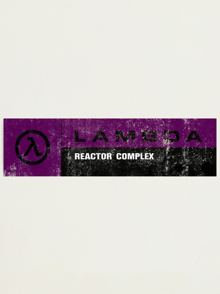 "Half-Life Lambda Complex Reactor Complex Signage - Purple Xeno (Distressed)" Photographic Print ...