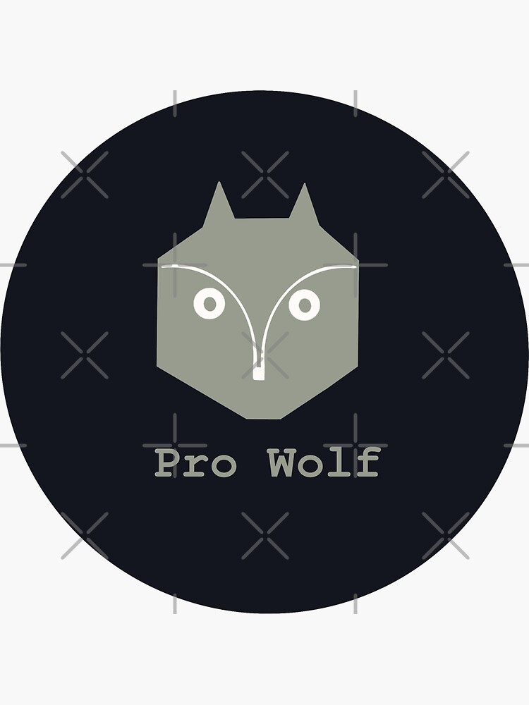 "Pro wolf, pro wild animal, pro natura, wolf love" Sticker for Sale by ...