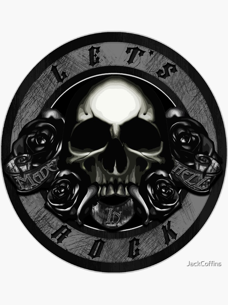 "Made In Hell" Sticker by JackCoffins | Redbubble