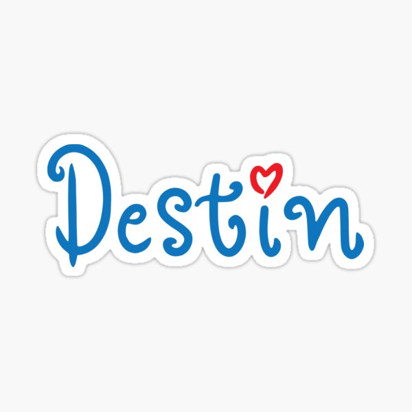 "Love Destin Florida Typographic Design" Sticker for Sale by ...