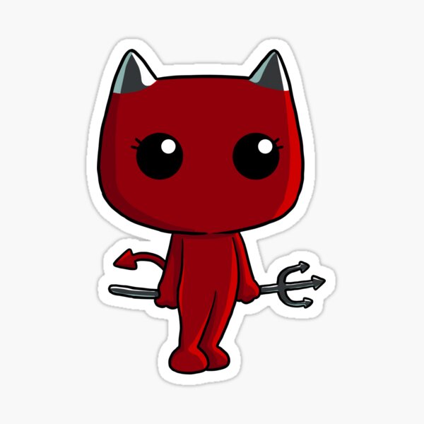 "Devil Cat Halloween 2023 ! " Sticker for Sale by BDG06 | Redbubble