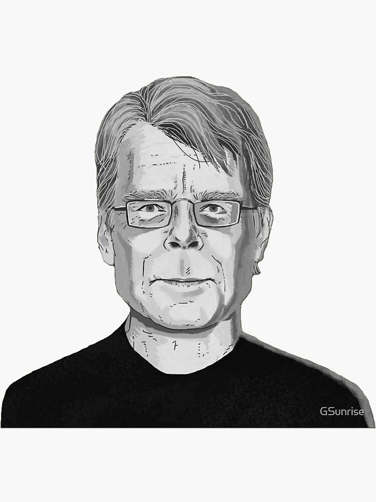 "Stephen King gray" Sticker by GSunrise | Redbubble