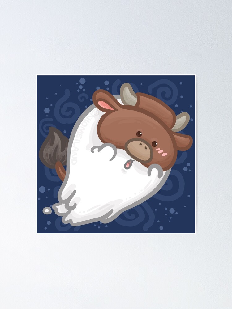 "Ghost Wearing Ox Mask" Poster for Sale by Khotekmei | Redbubble