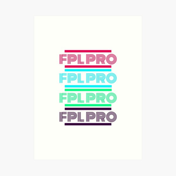 "FPL Pro fpl manager retro text white background text design" Art Print ...