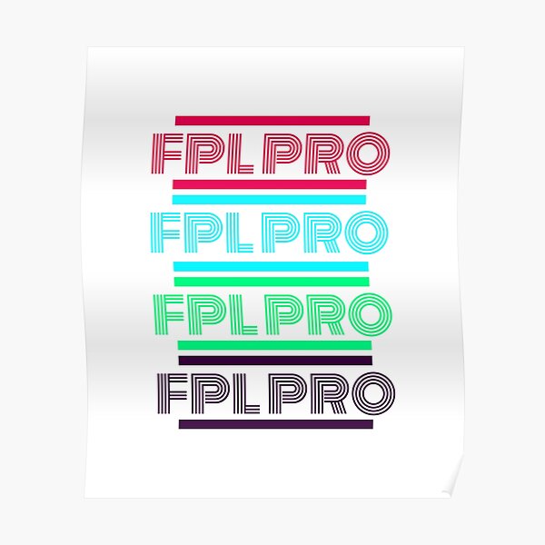 "FPL Pro fpl manager retro text white background text design" Poster ...