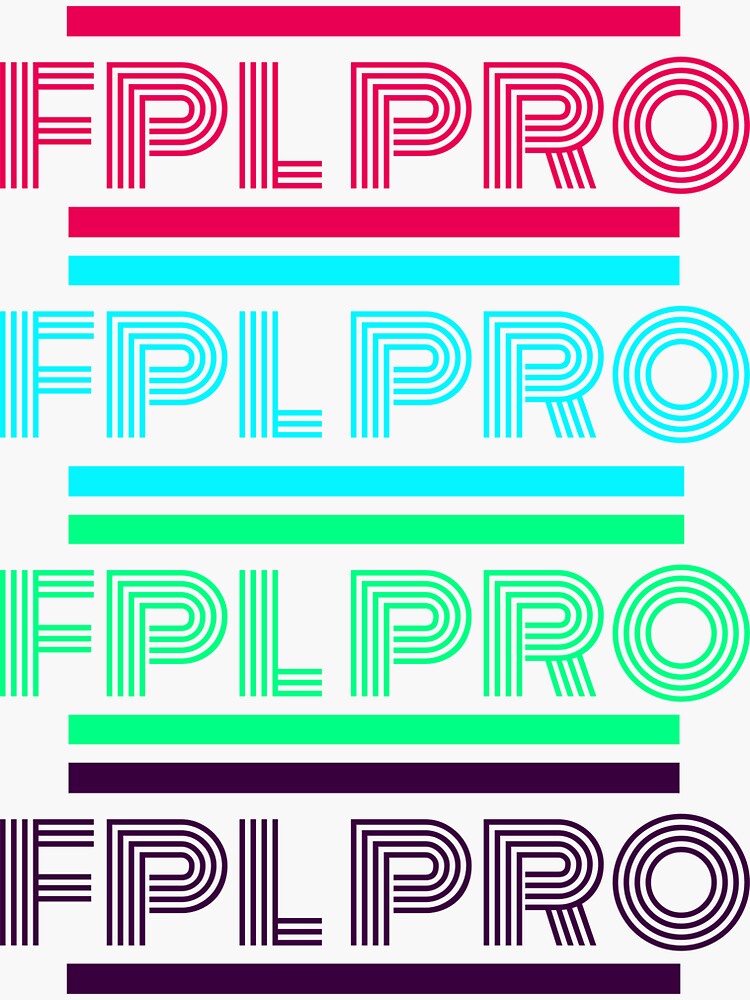 "FPL Pro fpl manager retro text white background text design" Sticker ...