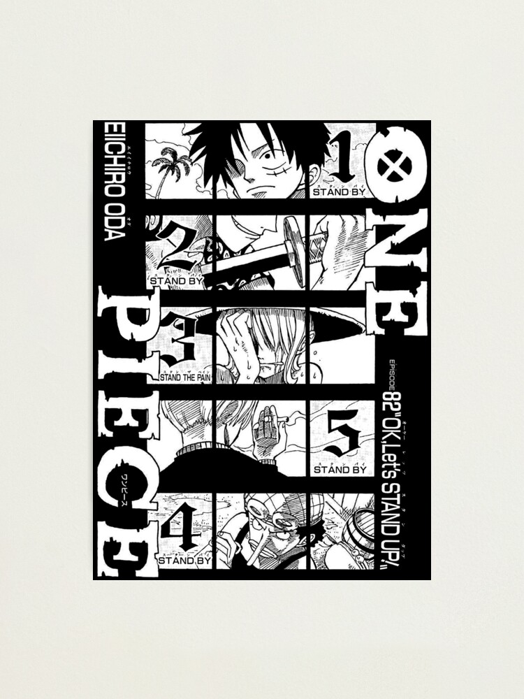 Lámina fotográfica «One Piece - Luffy, Sanji, Usopp, Nami, Zoro/Zolo ...