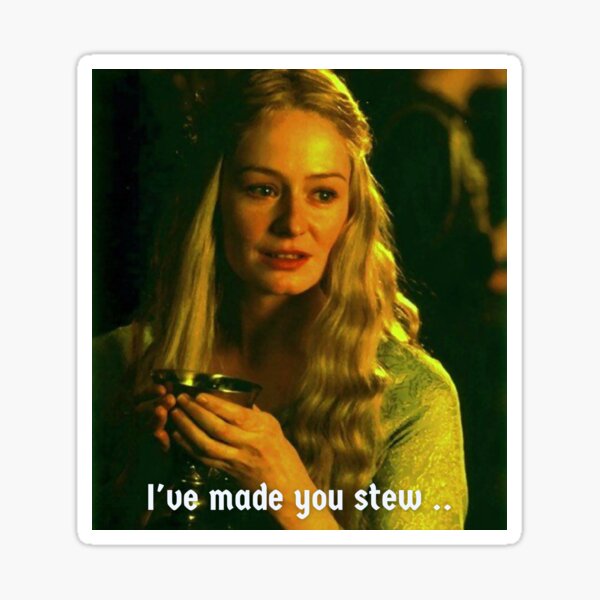 "stew cooking memes" Sticker for Sale by betterblend | Redbubble