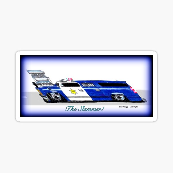 "Hot Rod Art // The Slammer! " Sticker for Sale by Imagin8er | Redbubble