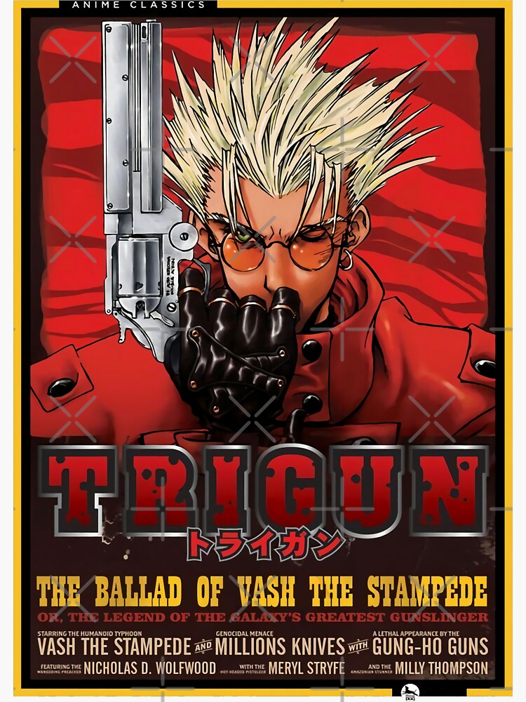 "Vash humanoid typhoon" Sticker for Sale by Shariko | Redbubble
