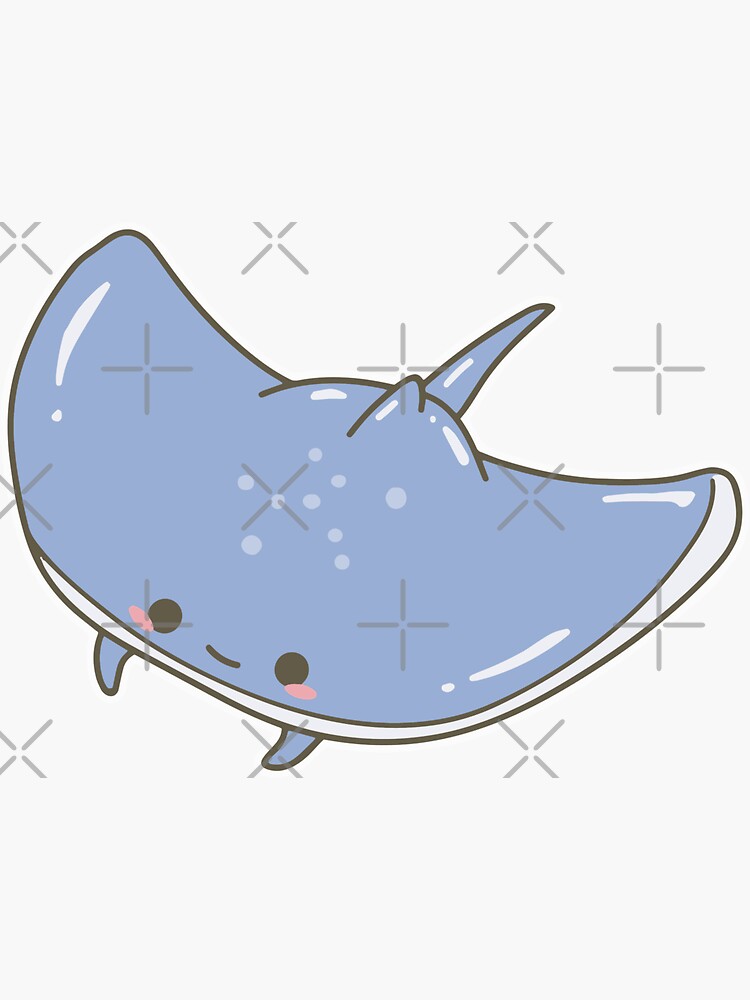 "manta ray kawaii" Sticker for Sale by Animster | Redbubble