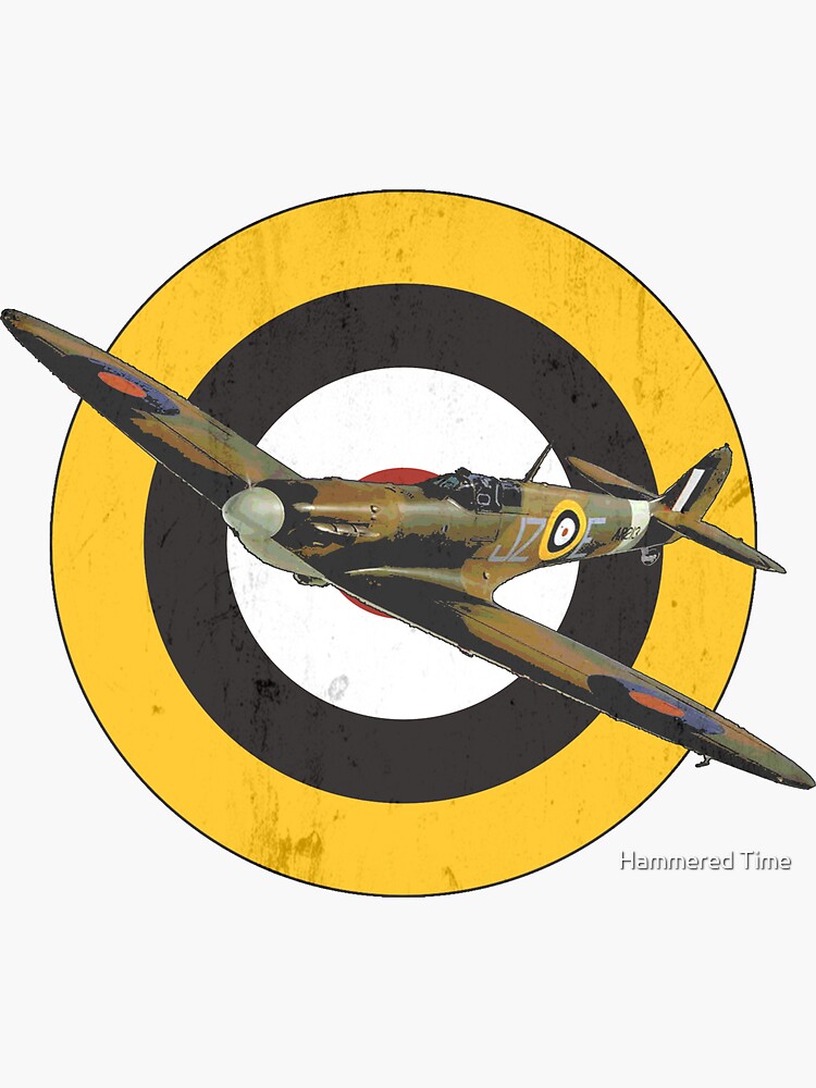 "Supermarine Spitfire Mk2 roundel worn" Sticker for Sale by burntwolf27 ...