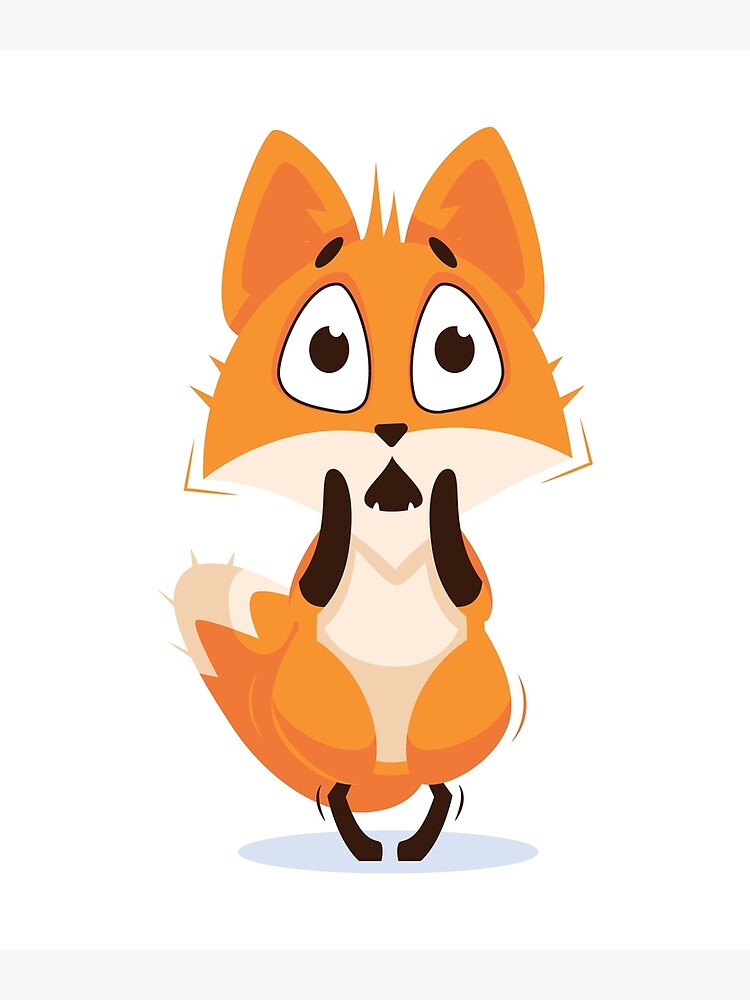 "Scared Fox" Poster for Sale by Style Dash | Redbubble
