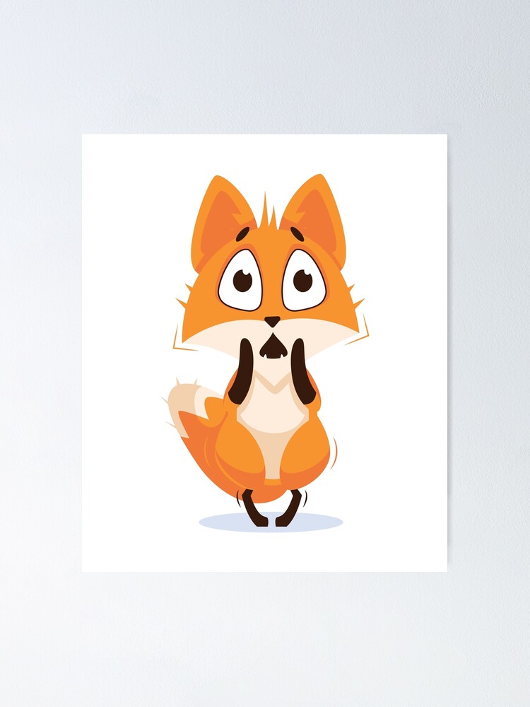 "Scared Fox" Poster for Sale by Osamaelshazly | Redbubble