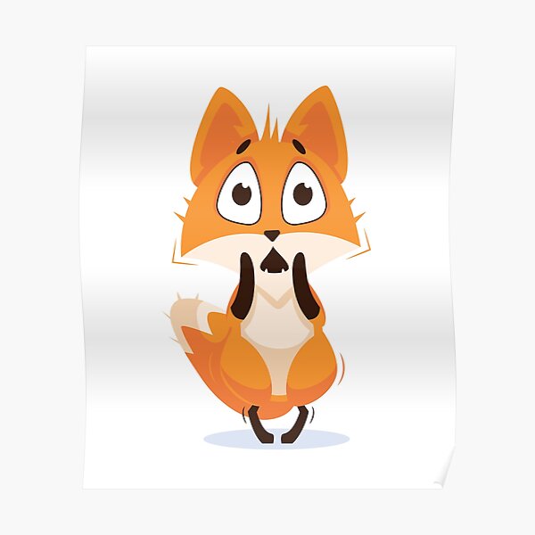 "Scared Fox" Poster for Sale by Osamaelshazly | Redbubble