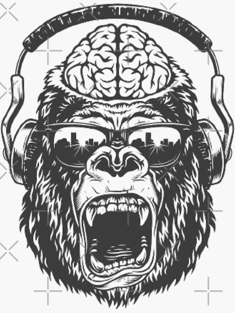 "angry monkey" Sticker for Sale by Locass6 | Redbubble