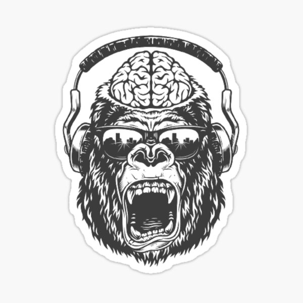 "angry monkey" Sticker for Sale by Locass6 | Redbubble