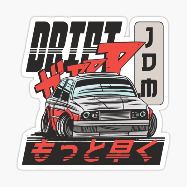"JDM Drifting Car Drift Japanese Racing Sport Fans" Sticker for Sale by ...