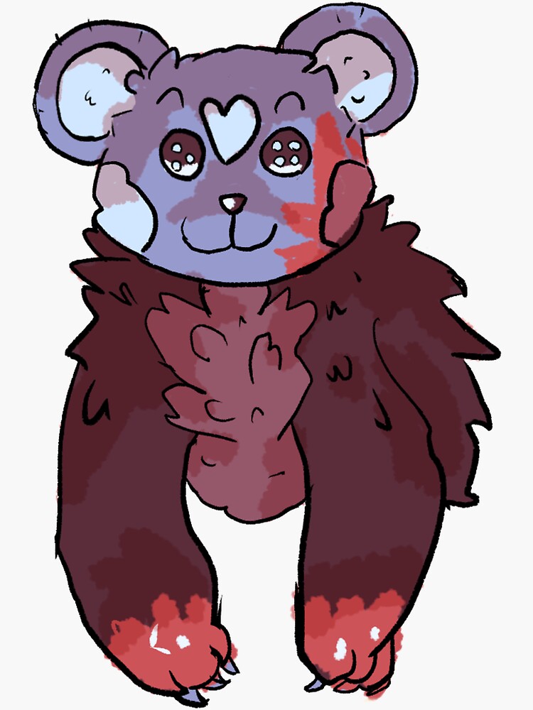 "cursed bear" Sticker for Sale by ToastAndersmith | Redbubble