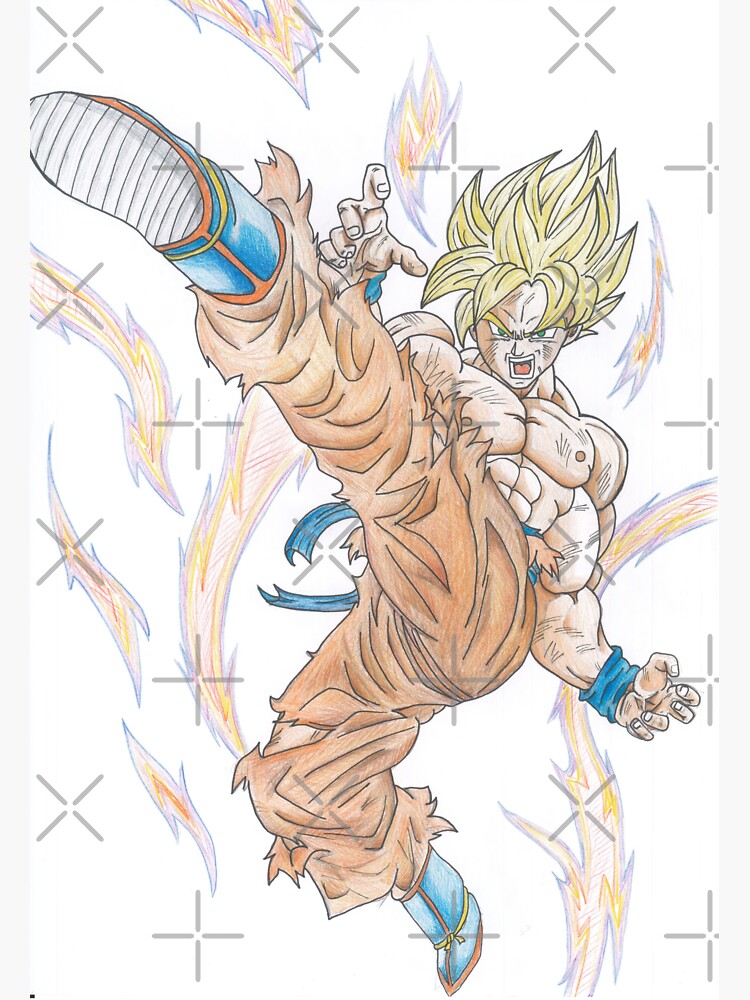 "Goku Kick" Sticker for Sale by TavPictures | Redbubble