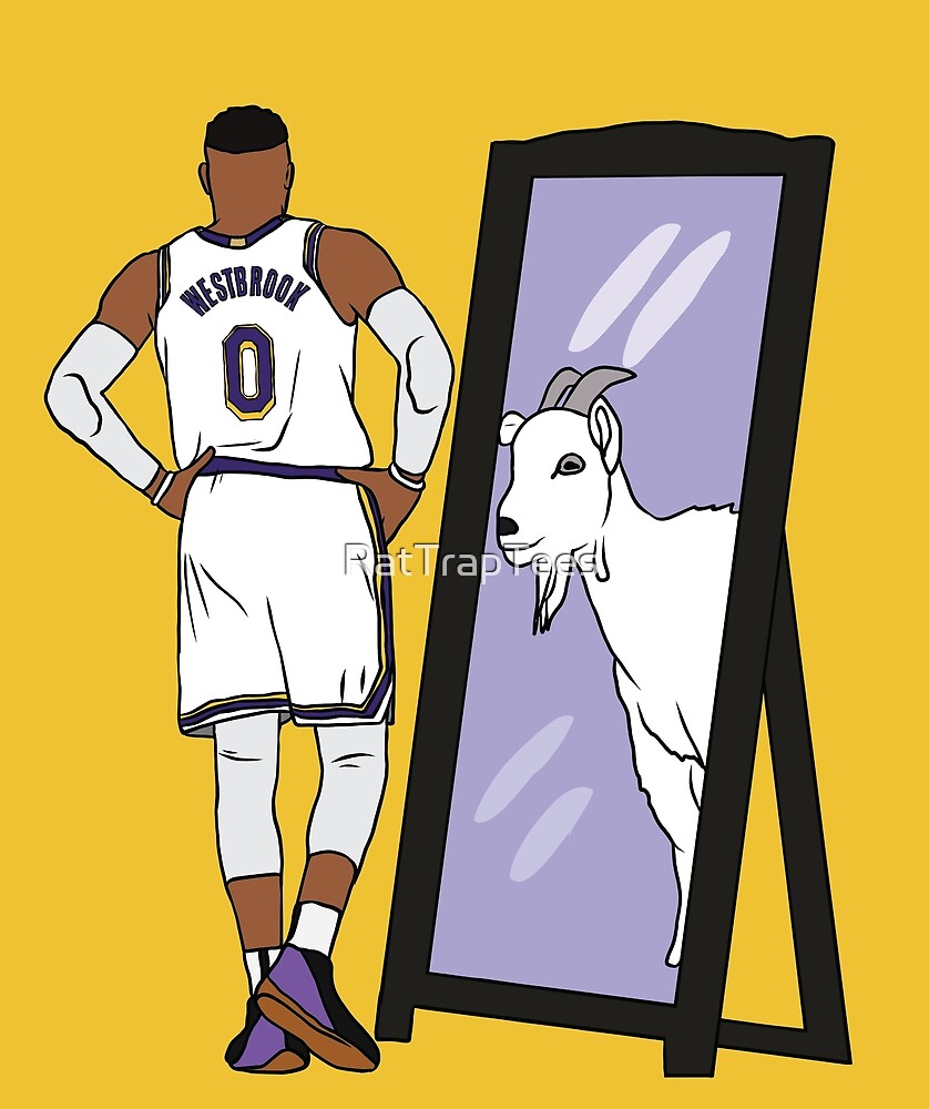 "Russell Westbrook Mirror GOAT (Lakers)" by RatTrapTees | Redbubble