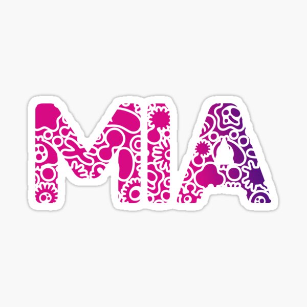 "MIA NAME" Sticker for Sale by YourStyleB | Redbubble