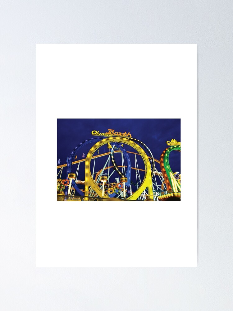 "Roller Coaster Theme Park" Poster for Sale by rifat710 | Redbubble