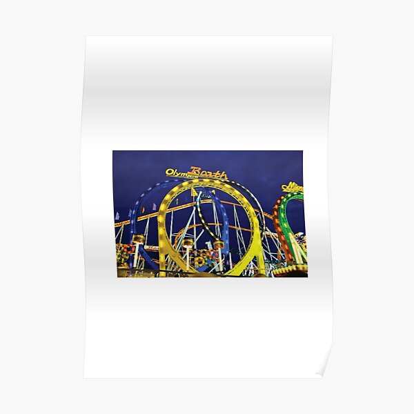 "Roller Coaster Theme Park" Poster for Sale by rifat710 | Redbubble