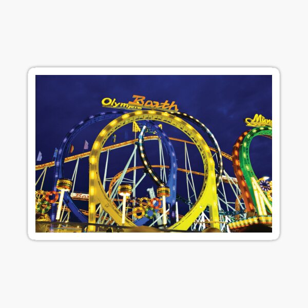 "Roller Coaster Theme Park" Sticker for Sale by rifat710 | Redbubble