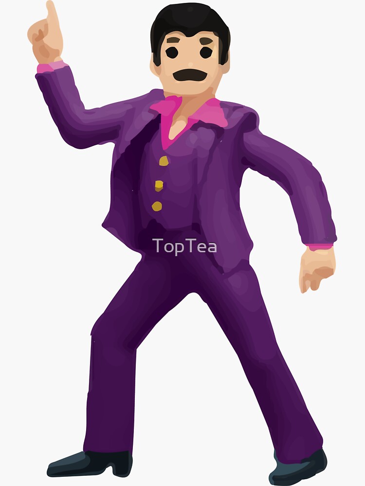 "disco emoji man " Sticker for Sale by TopTea | Redbubble