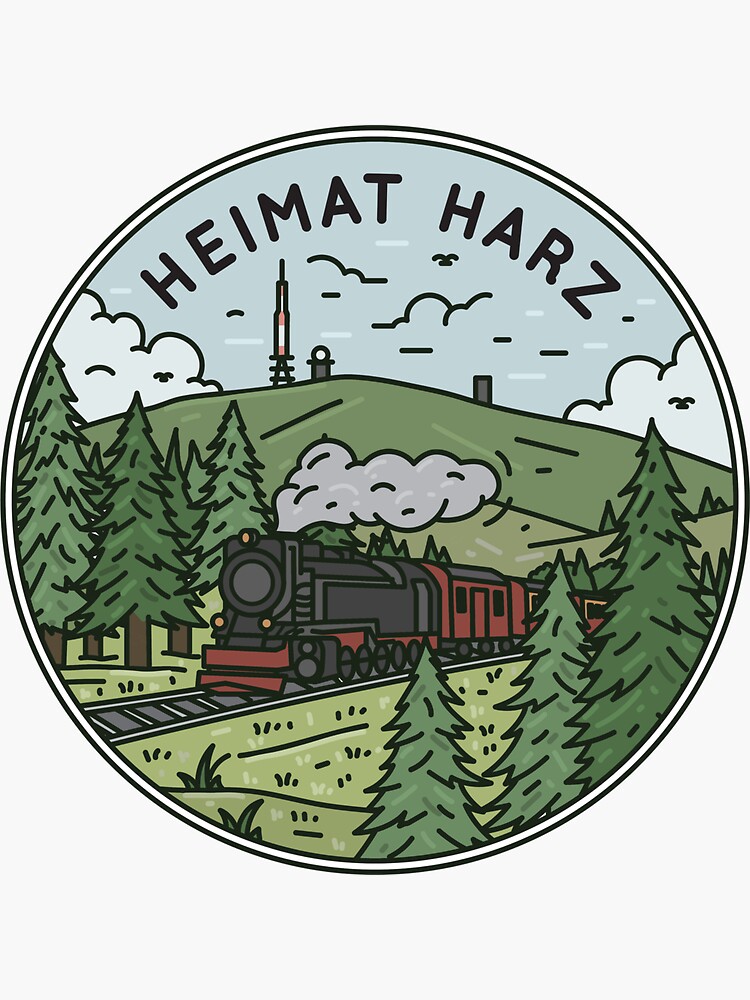 "Home of the Harzbahn Brocken and Harzbahn" Sticker for Sale by ...
