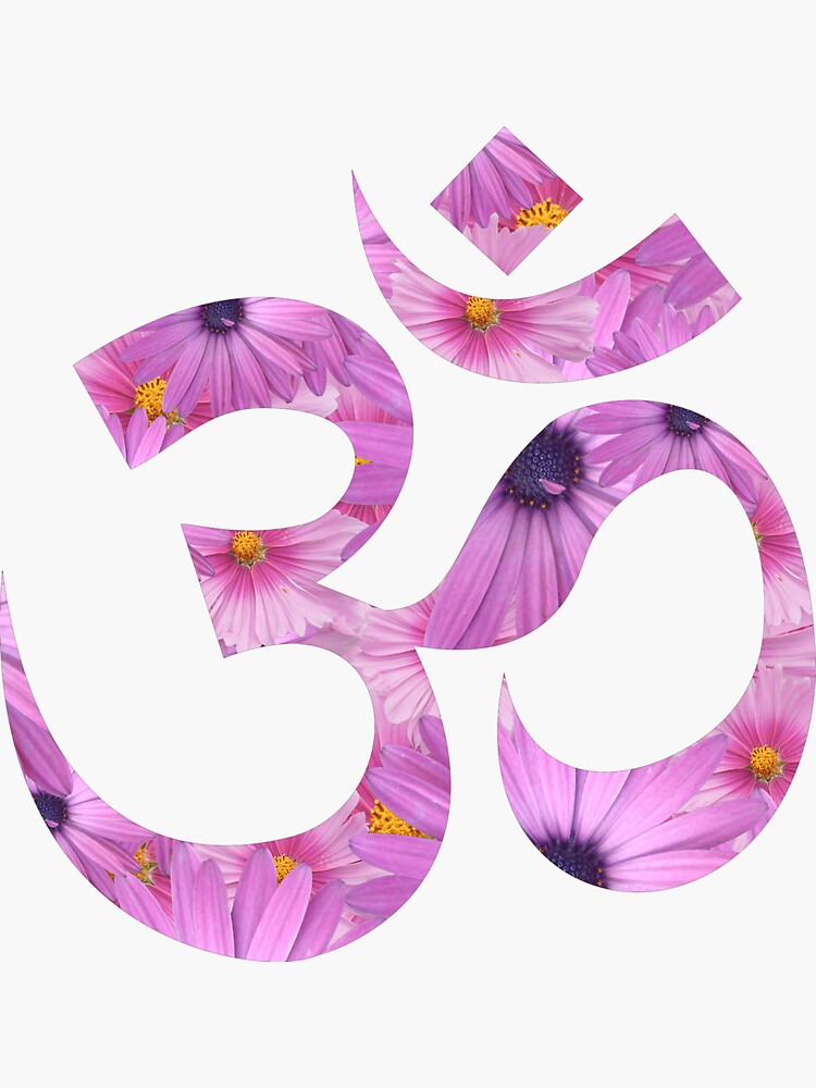 "OM Flowers 2" Sticker for Sale by infin-png | Redbubble