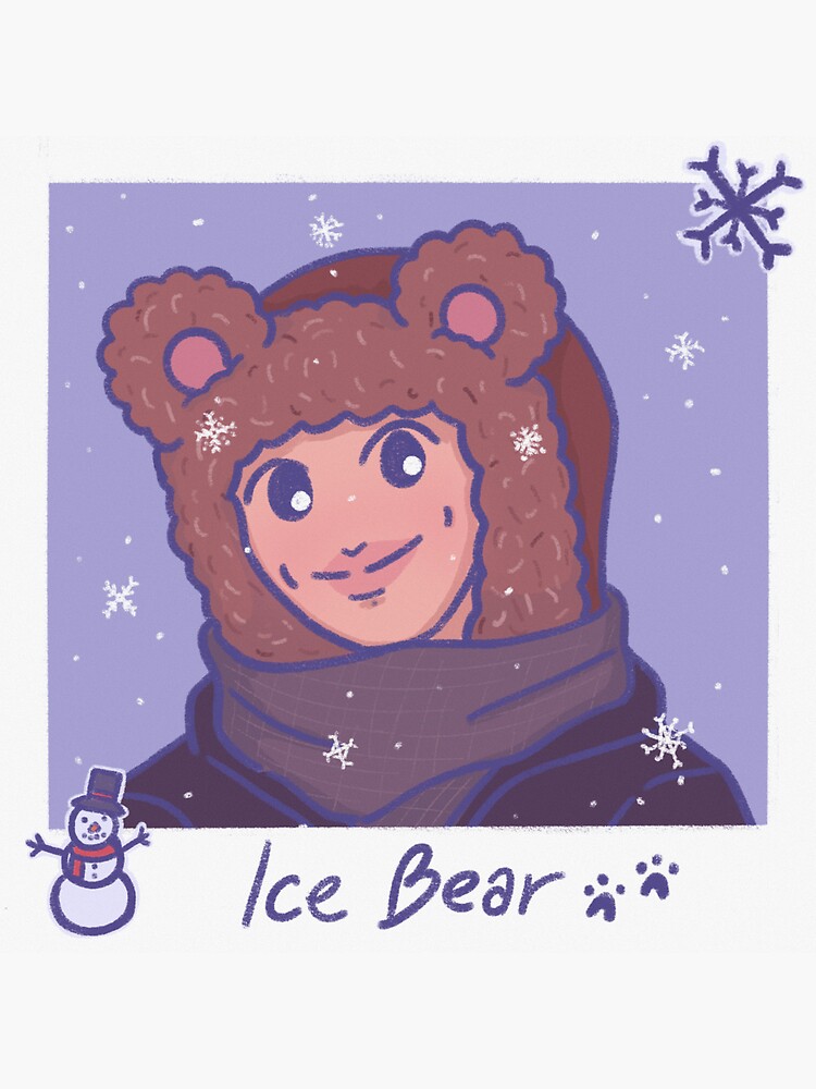 "Ice Bear" Sticker for Sale by hibbycus | Redbubble