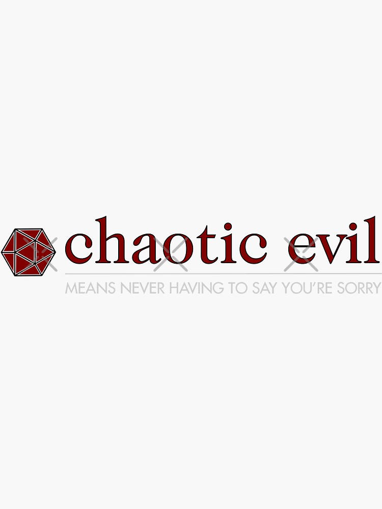 "RPG D20 Alignment Chaotic Evil V1" Sticker for Sale by Kafenaded ...