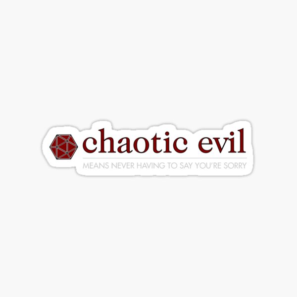 "RPG D20 Alignment Chaotic Evil V1" Sticker for Sale by Kafenaded ...