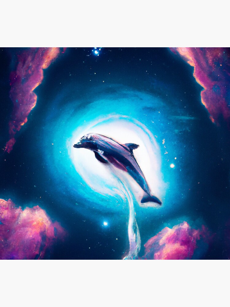 "Dolphin Galaxy Space Vaporwave Aesthetic" Sticker for Sale by ...