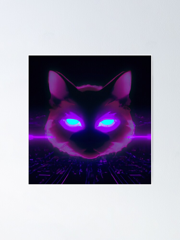 "Vaporwave Synthwave Cat" Poster for Sale by Frostlike | Redbubble