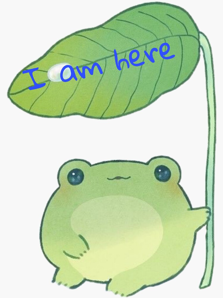 "Frog is here" Sticker for Sale by Glbhr123 | Redbubble